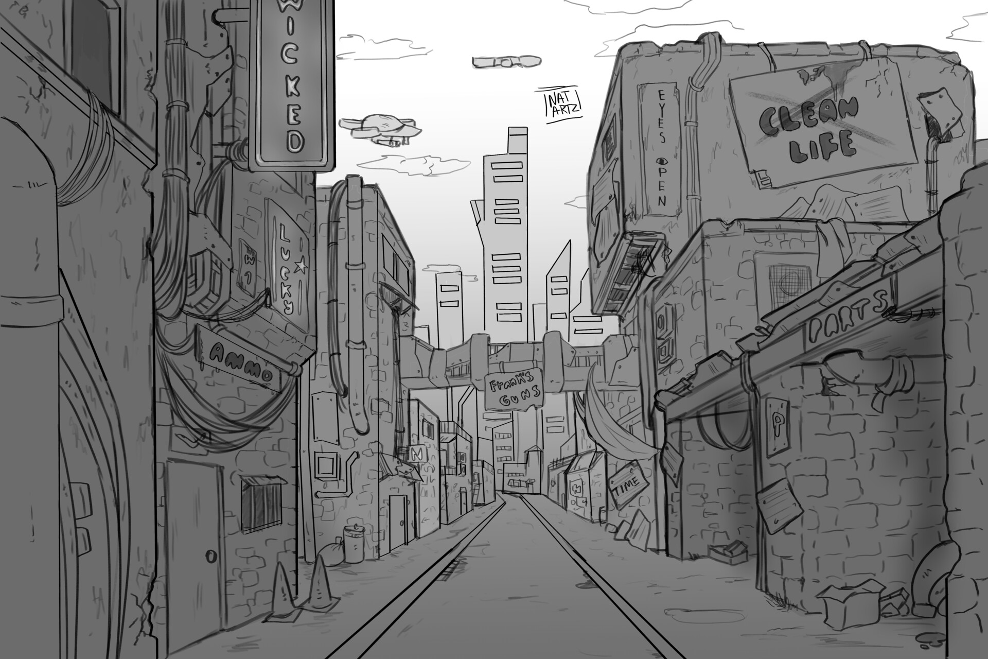 ArtStation - DYSTOPIAN CONCEPT CITY