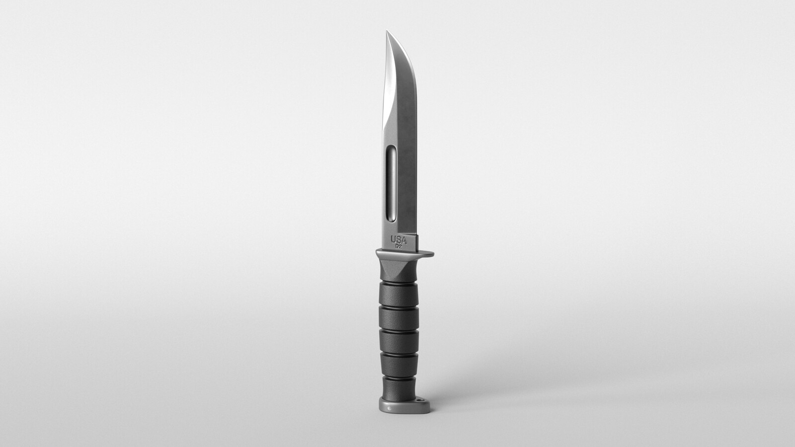 Russell Zakeri - KA-BAR D2 Extreme Fighting Knife 1292