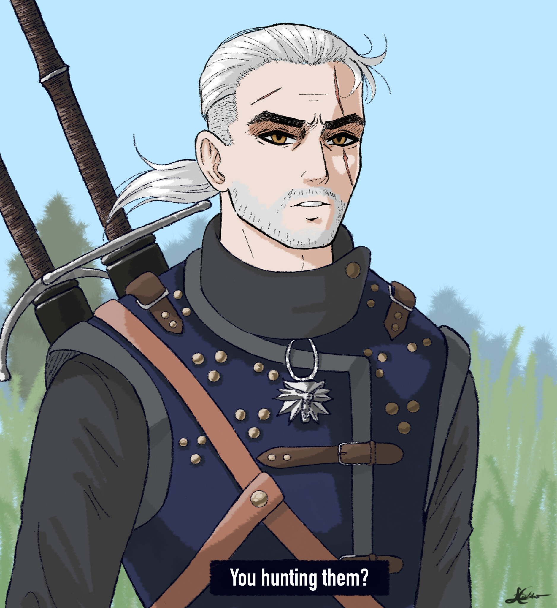 ArtStation - Geralt (Anime Style)