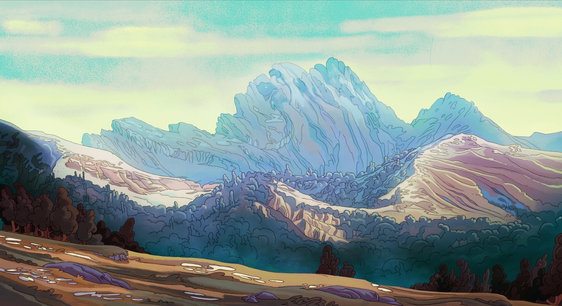 ArtStation - Alpine trail