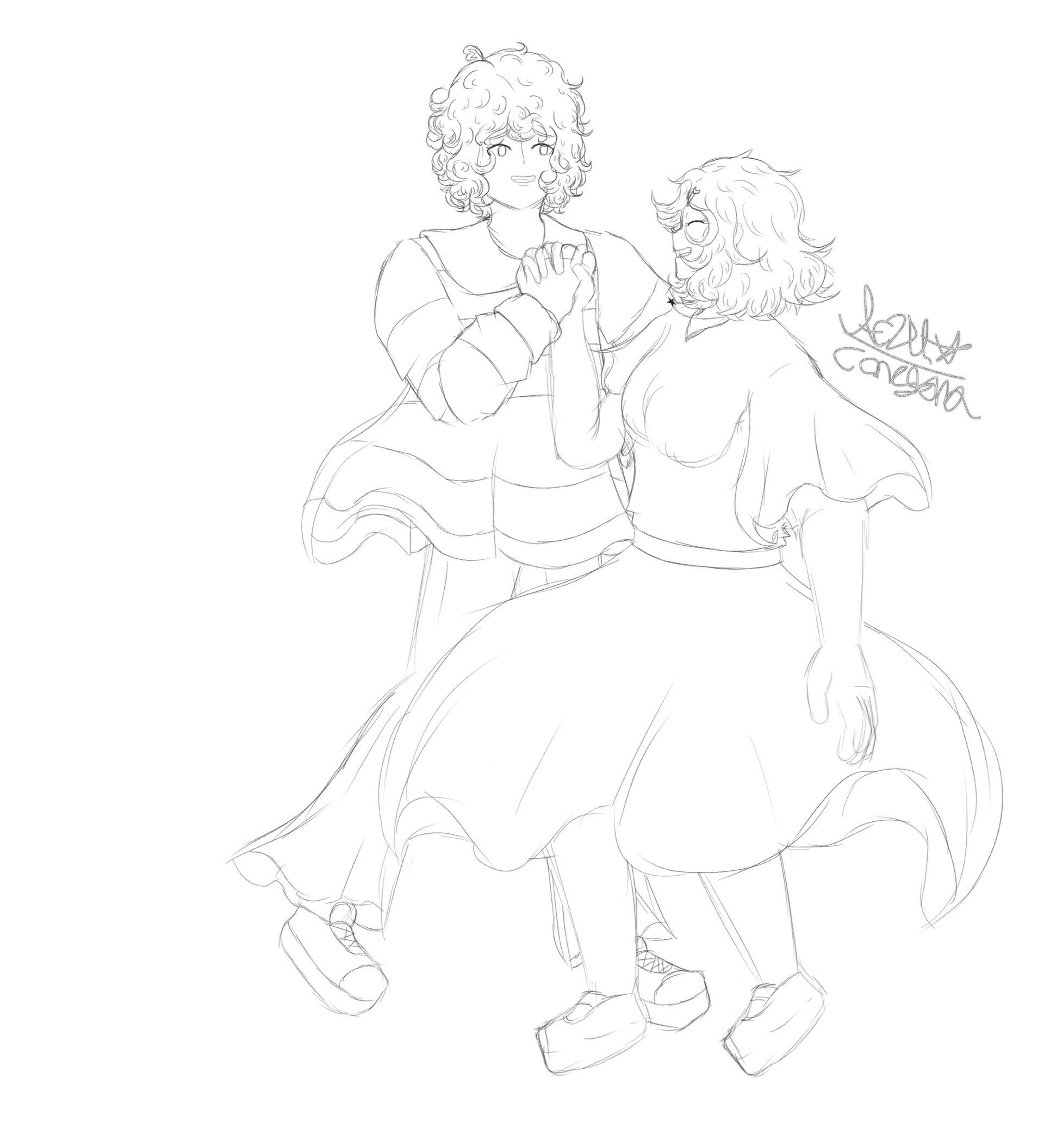 ArtStation - Dancing in the Sky (WIP Sketch)