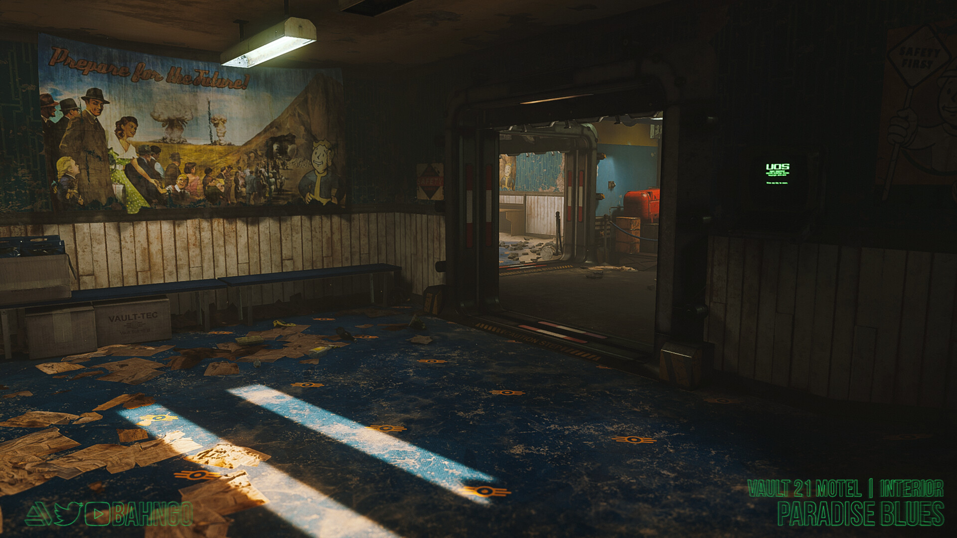 ArtStation - Vault 21 Motel | Entrance Interior - "Paradise Blues ...