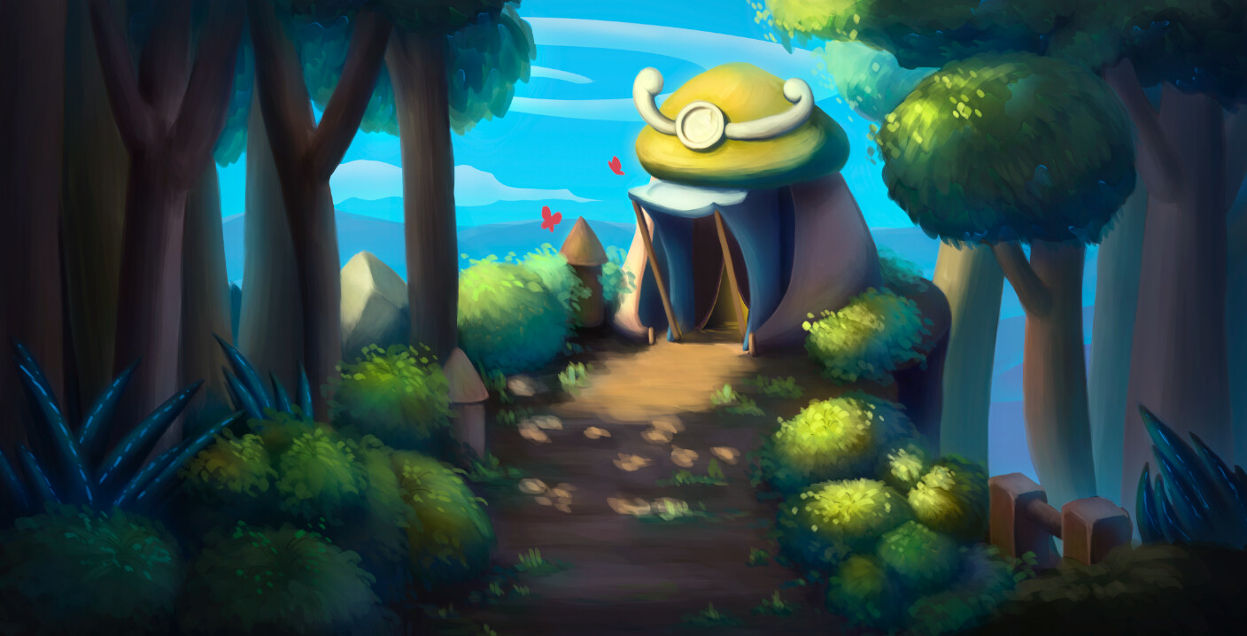 ArtStation - Hut in a forest