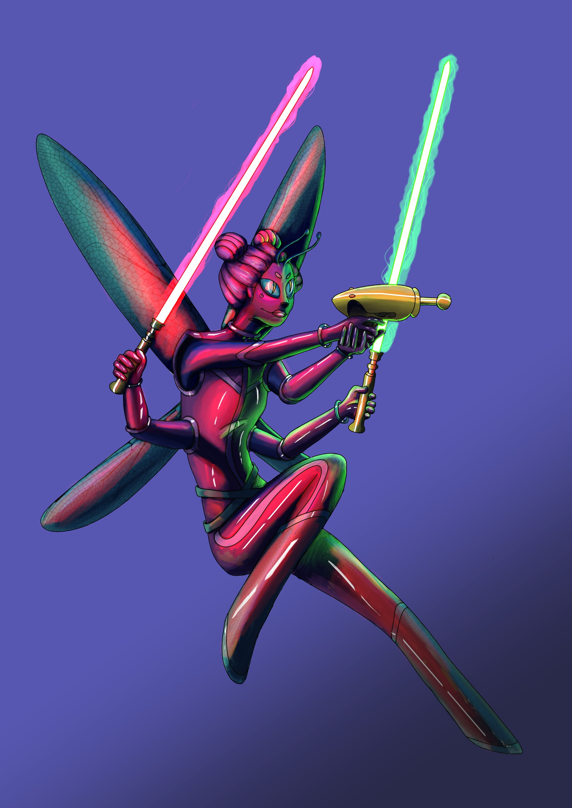 ArtStation - Alien Dragonfly Bounty Hunter