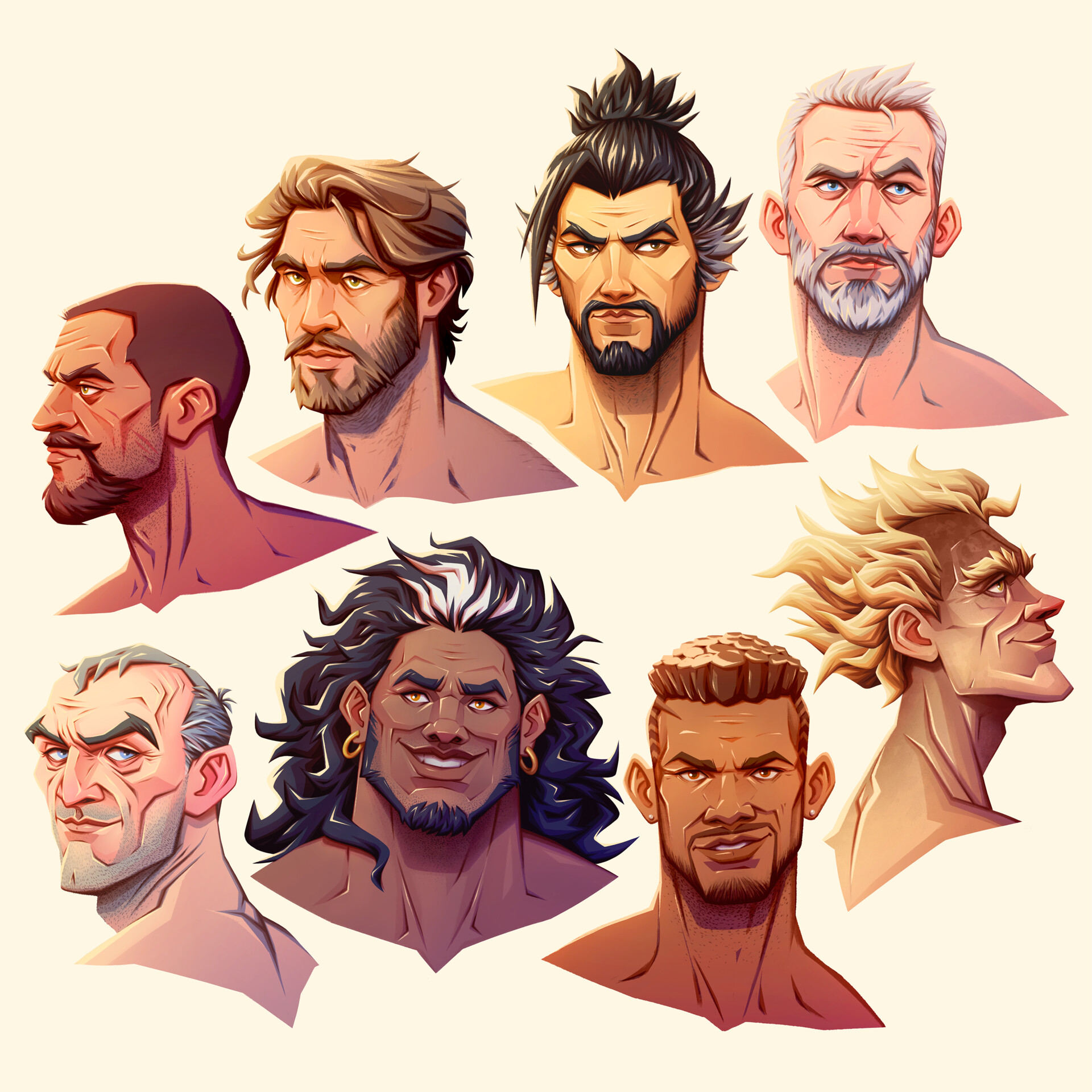 ArtStation - Overwatch Faces - Part 1
