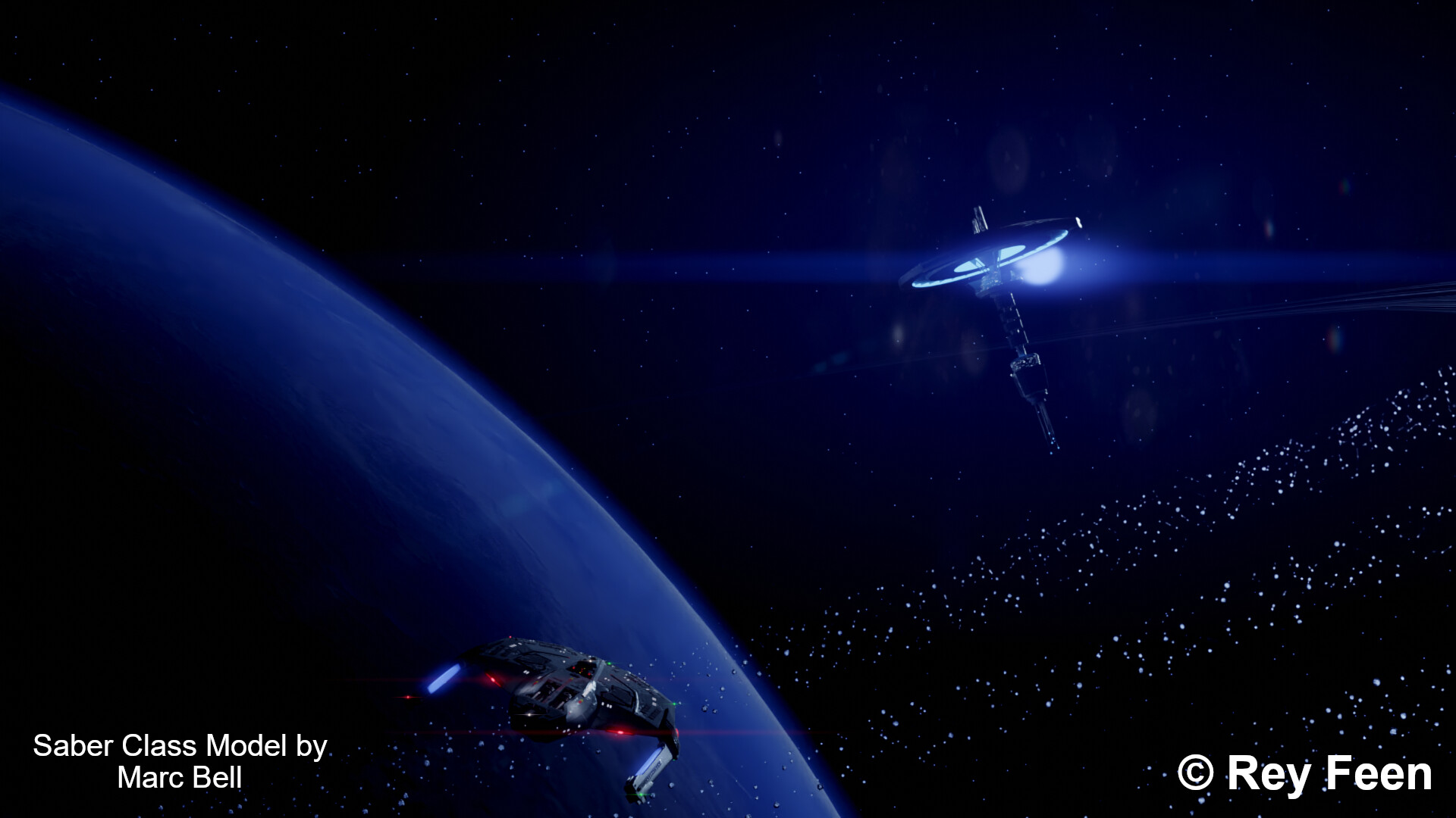 ArtStation - Saber class aproaching a starbase