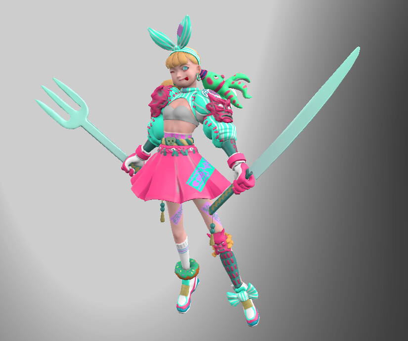 ArtStation - donut samurai concept by Zeen Chin