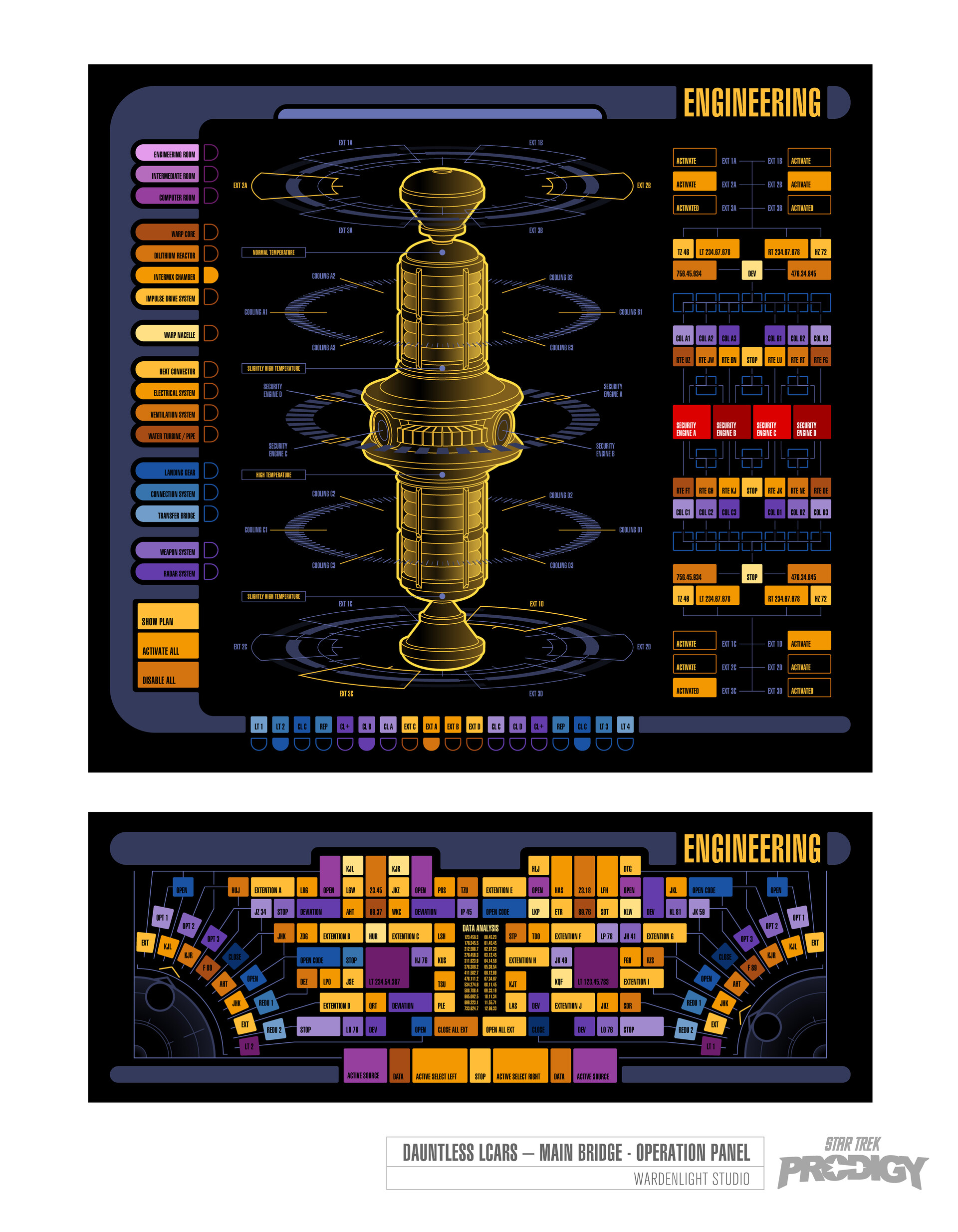 Wardenlight Studio - Star Trek Prodigy: Spaceship UI - The Dauntless