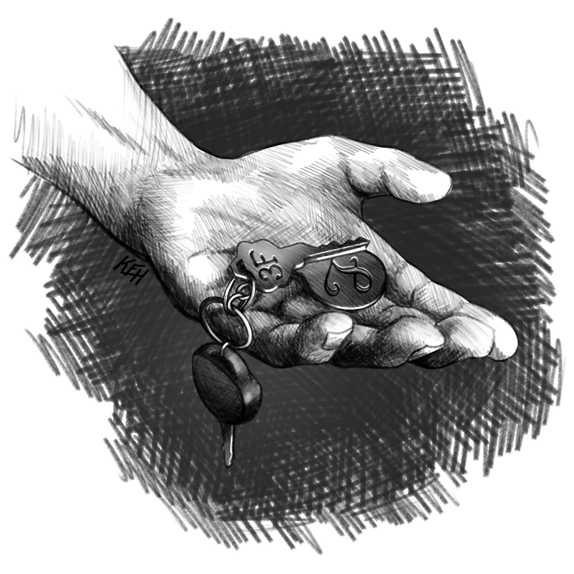 ArtStation - Hand with Keys Study