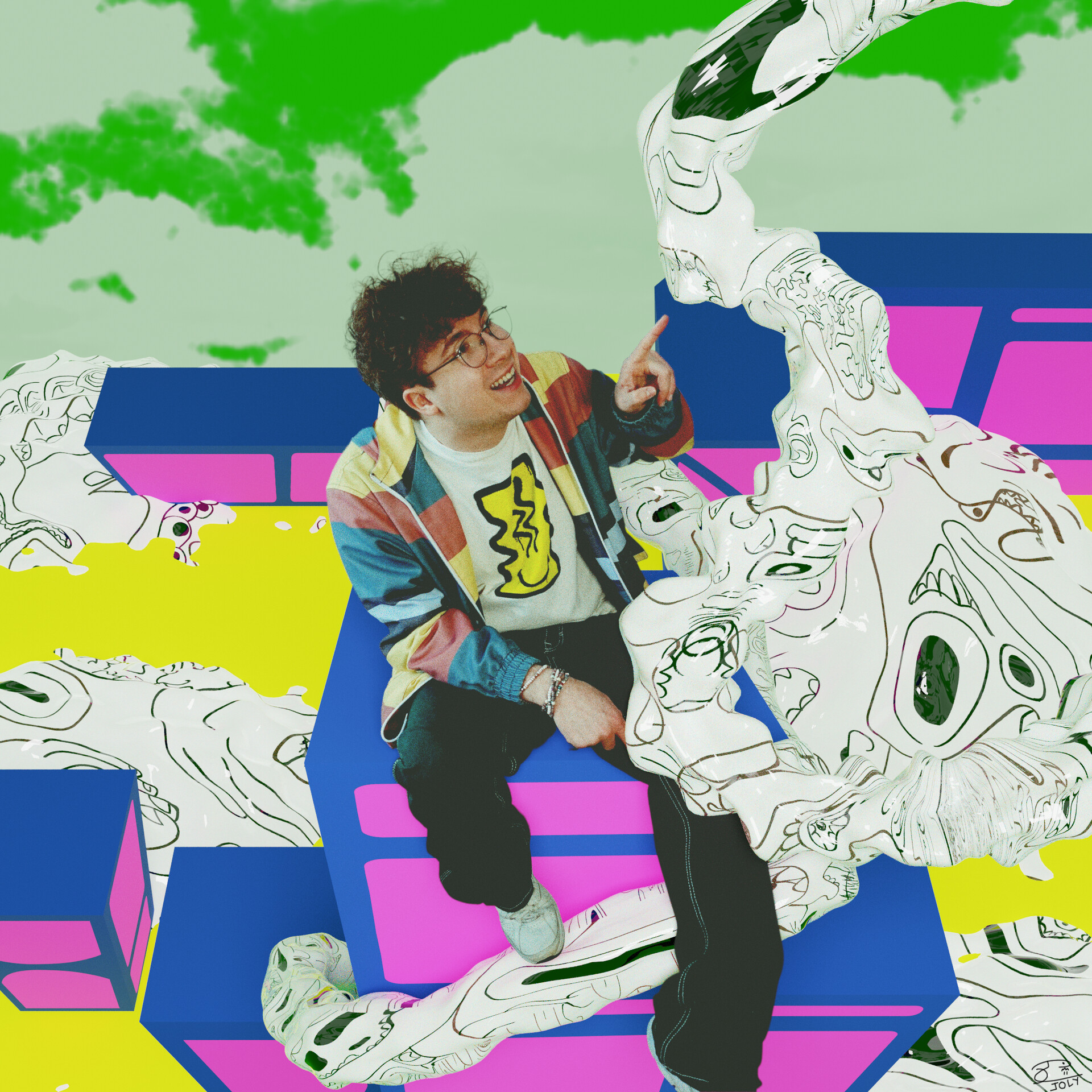 jolylucas_ - Lucas Joly, Self-portrait #0, 2022, digital & 3D