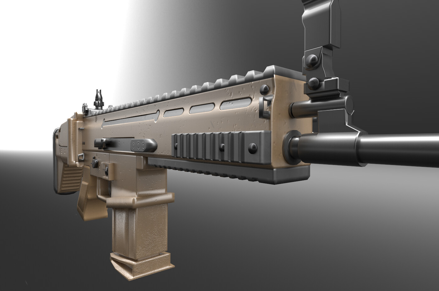 Delfina Pared - FN Scar 17S - Modelado y texturizado // FN Scar 17S ...