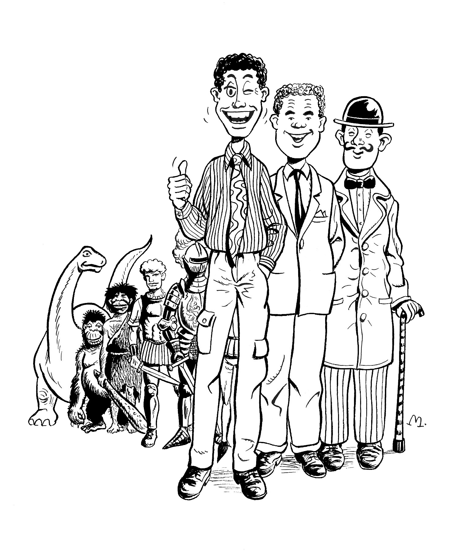 coloring pages of the three stooges