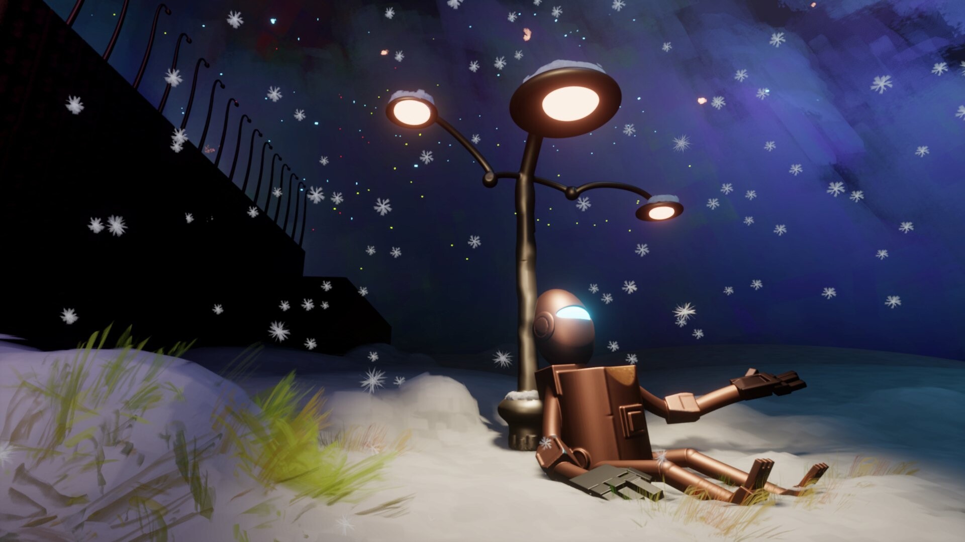 ArtStation - robot enjoying snow