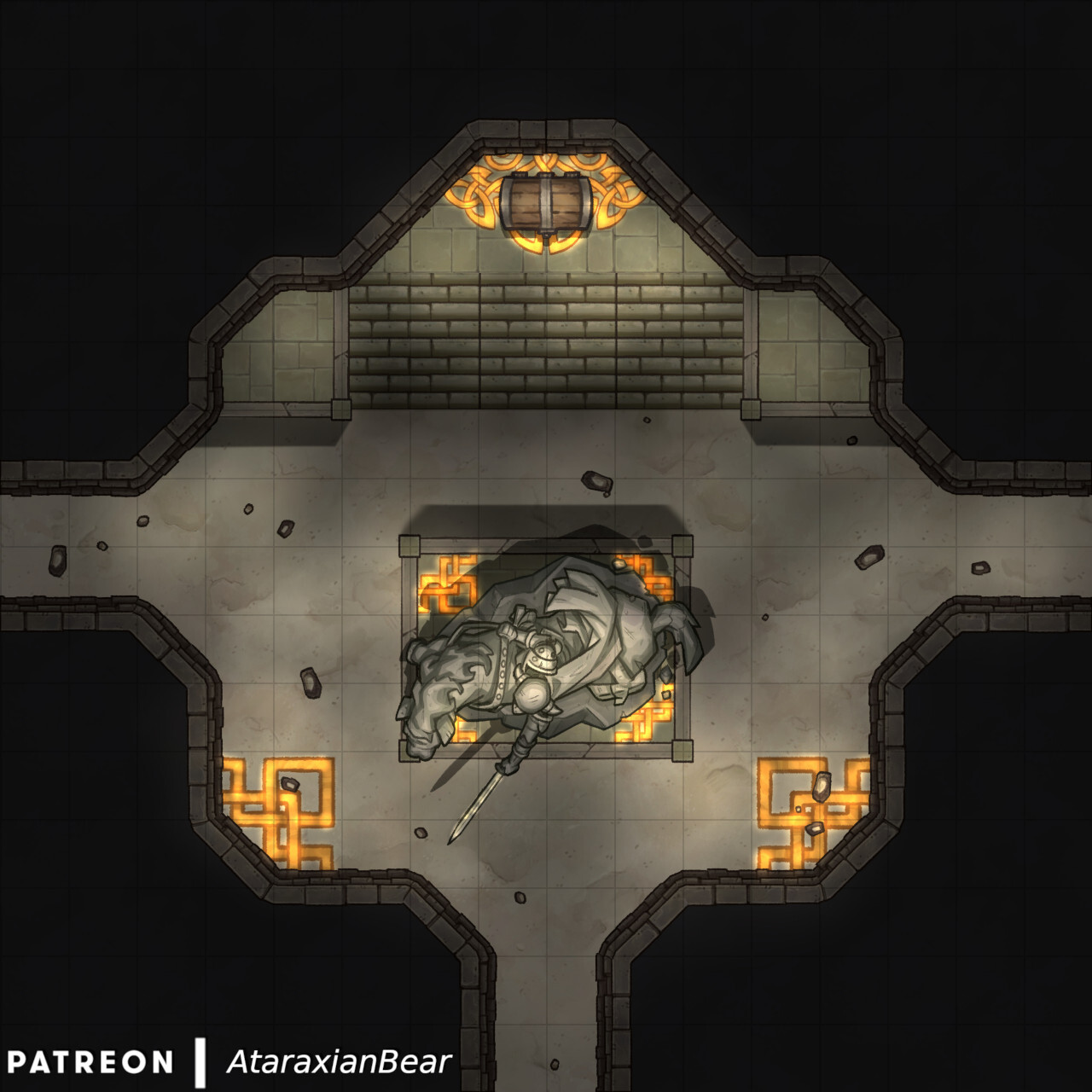 ArtStation - Daily modular dungeon room [16x16] #3