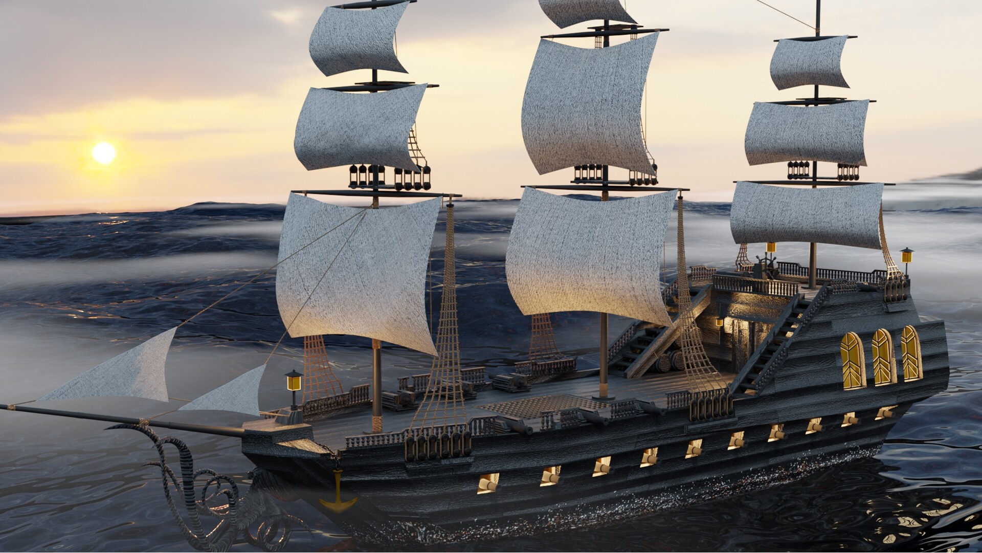 ArtStation - Pirate Ship