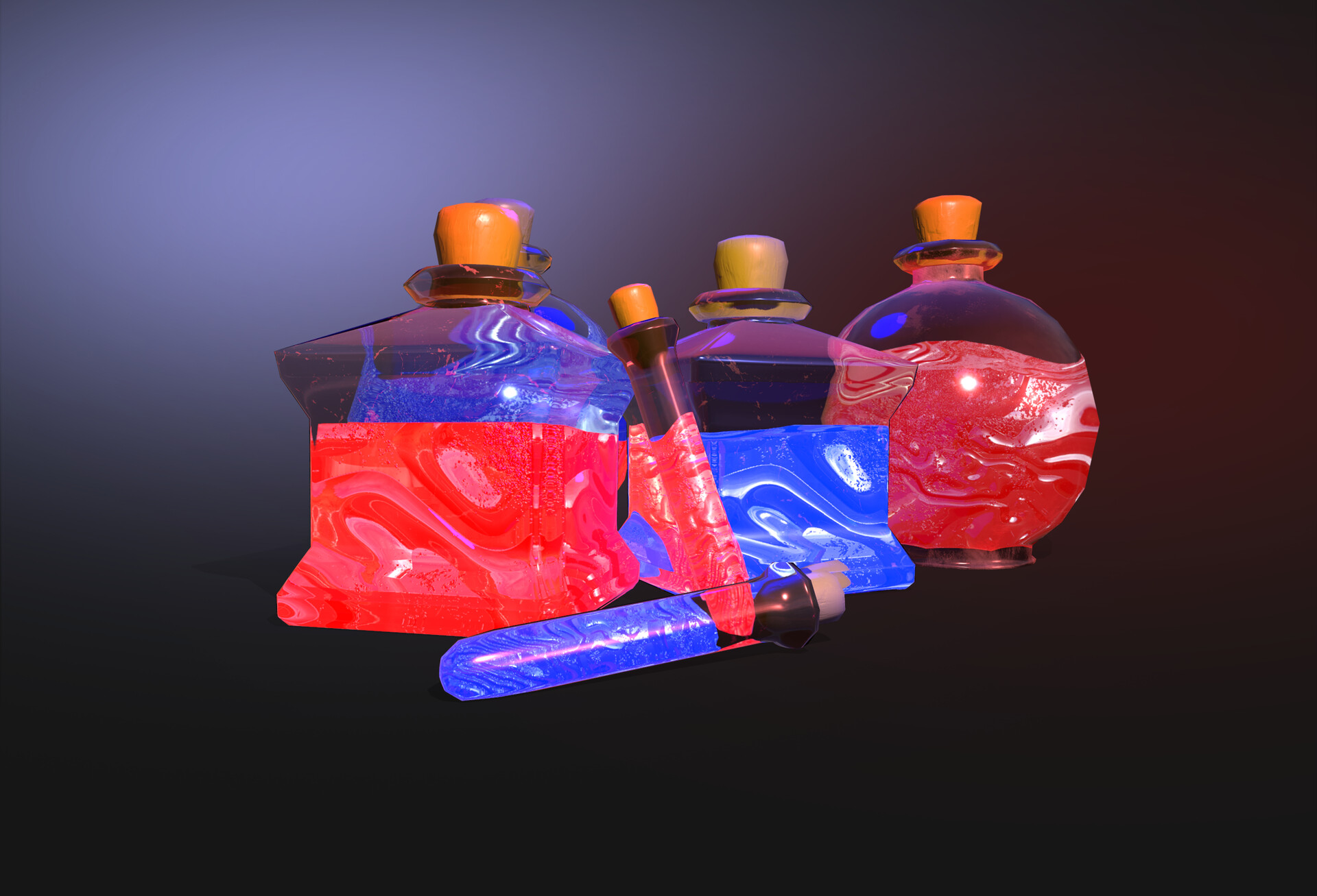ArtStation - Potion HP, MP