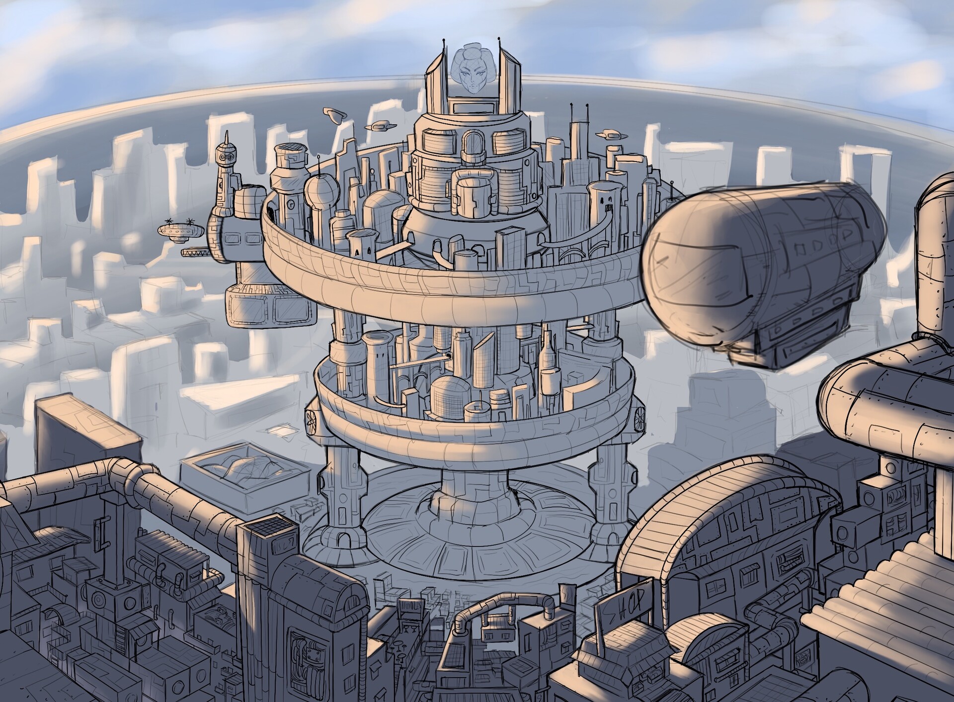 ArtStation - Futuristic City- Term 1 Project