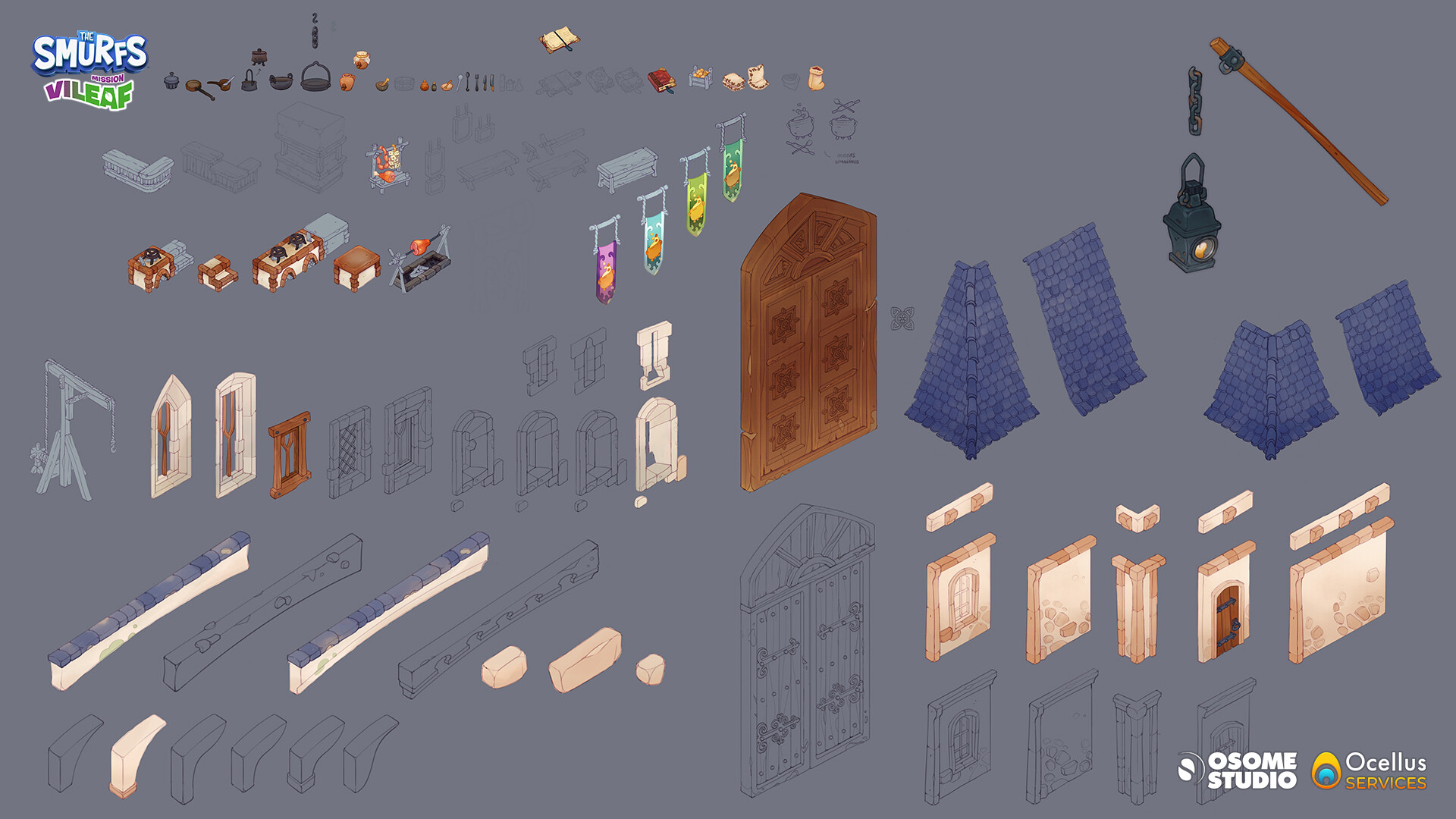 Ocellus - SERVICES - The Smurfs: Mission Vileaf - Human Props Concept