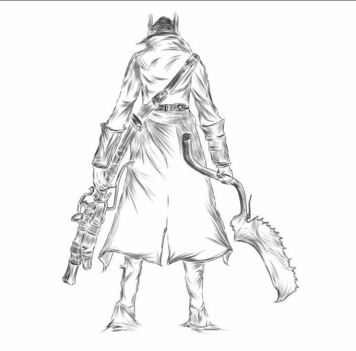 how to draw bloodborne