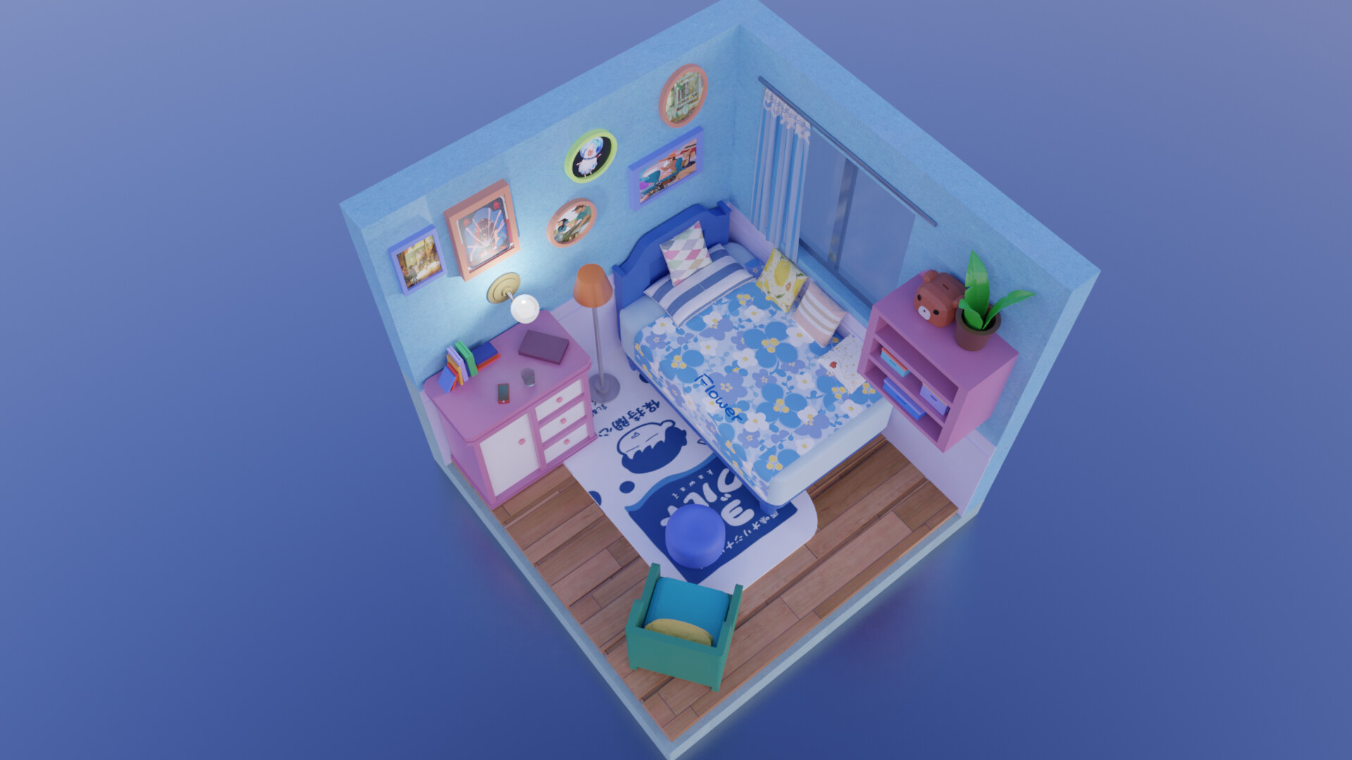 ArtStation - 3d房间小练习