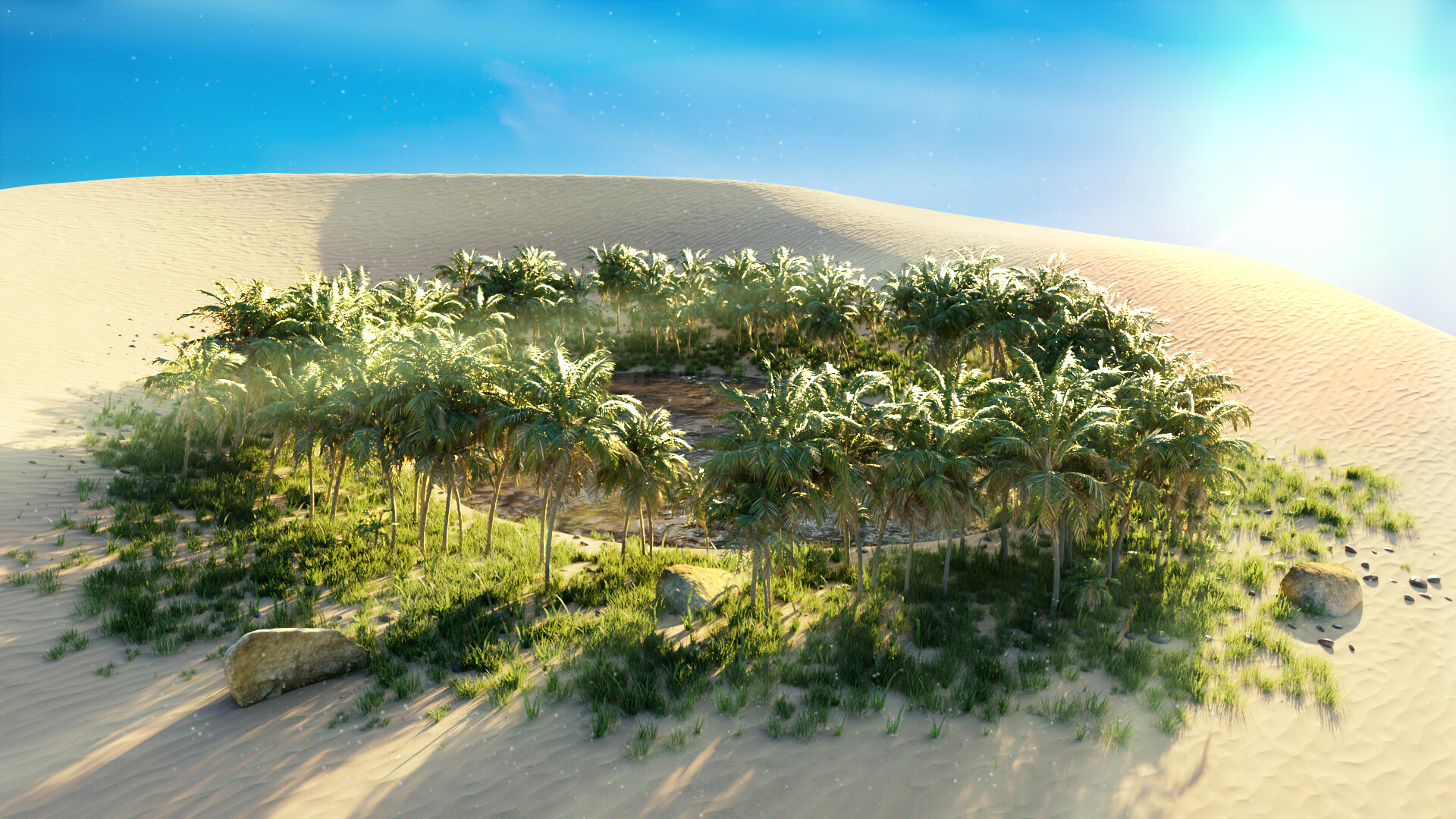ArtStation - Desert Oasis