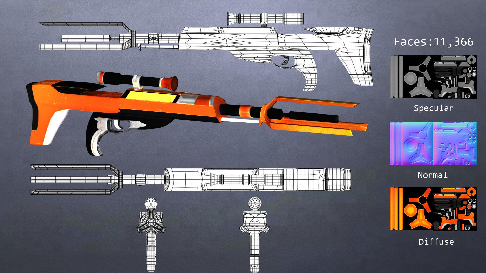 ArtStation - Run N' Gun Rifle