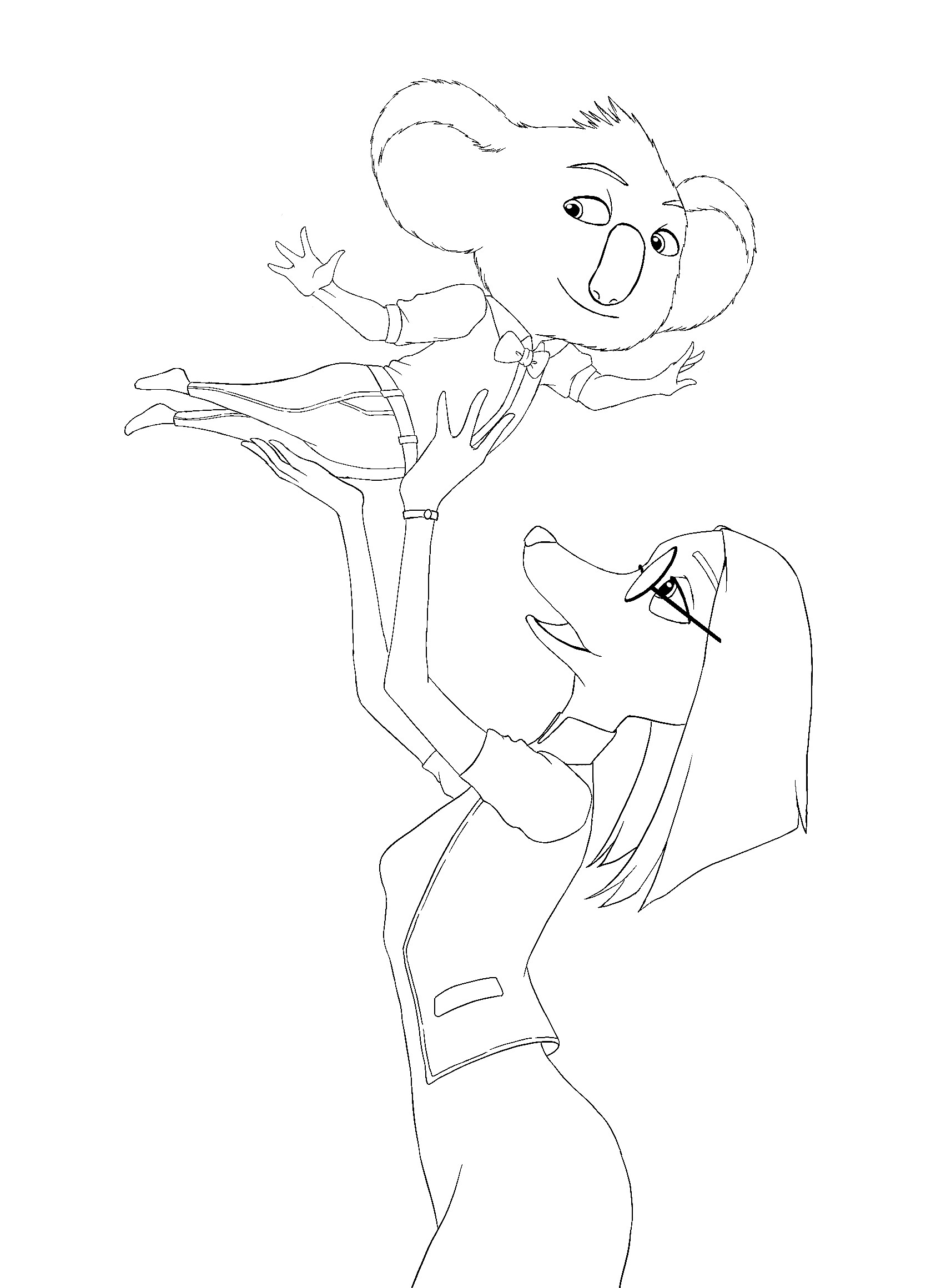 buster moon coloring pages