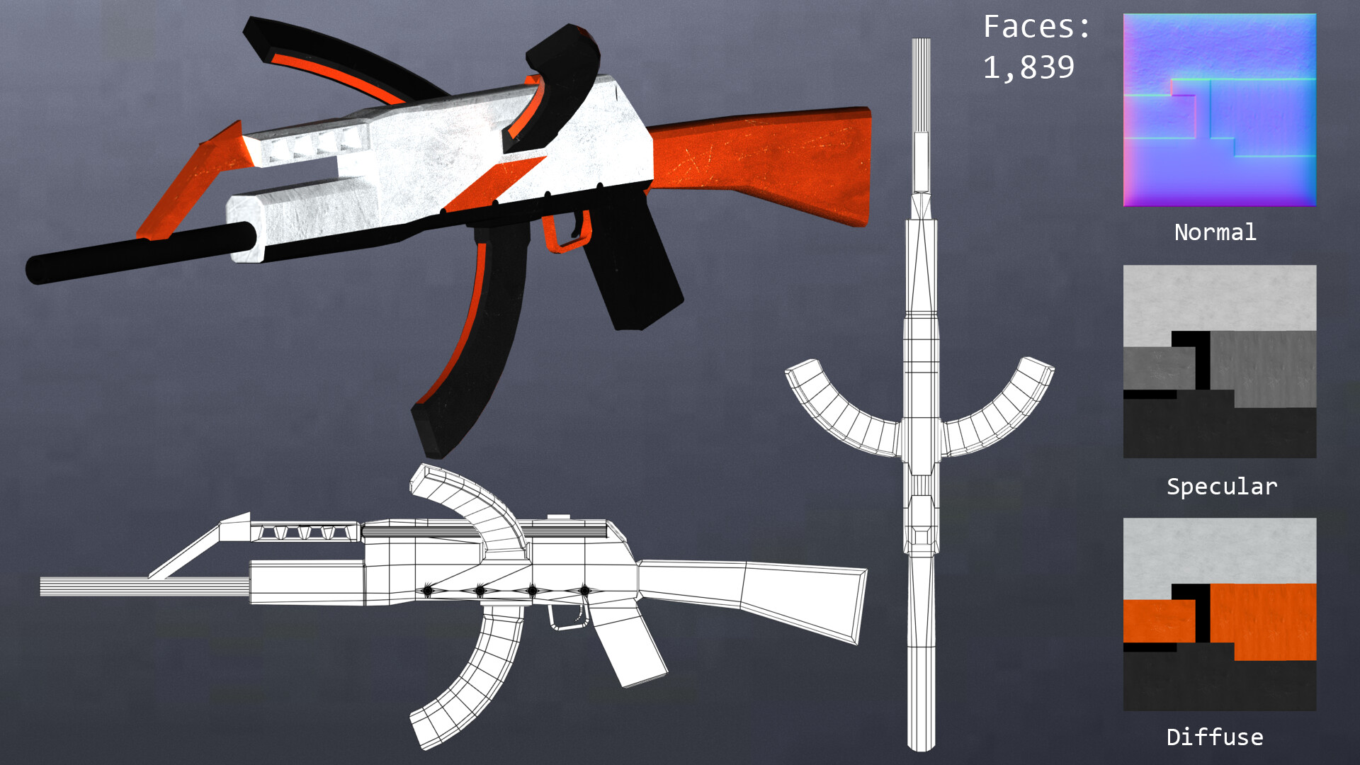 ArtStation - Run N' Gun AK 474747