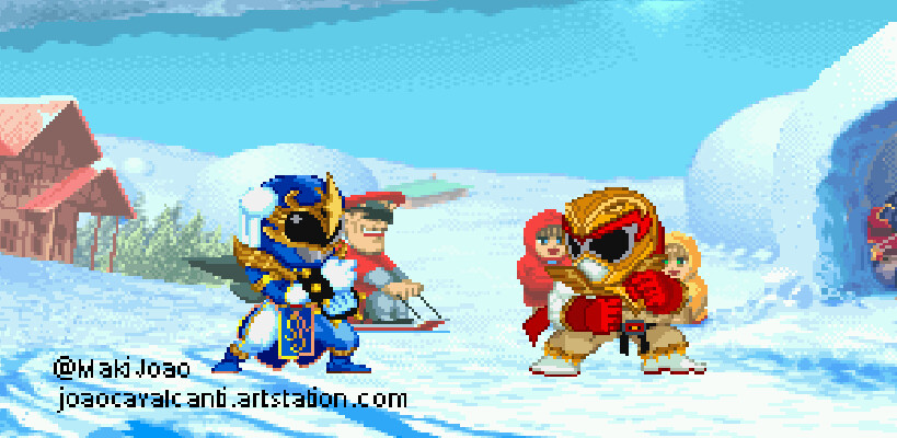 ArtStation - blue phoenix ranger in super gem fighter