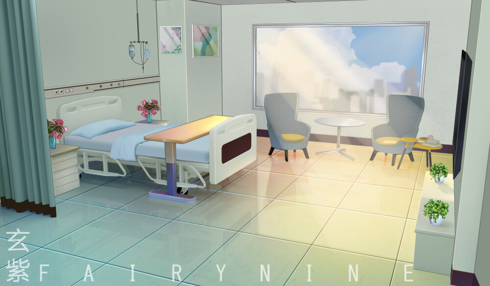 animated doctors office background