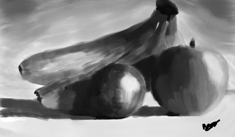 ArtStation - Still Life Drawing of Fruits
