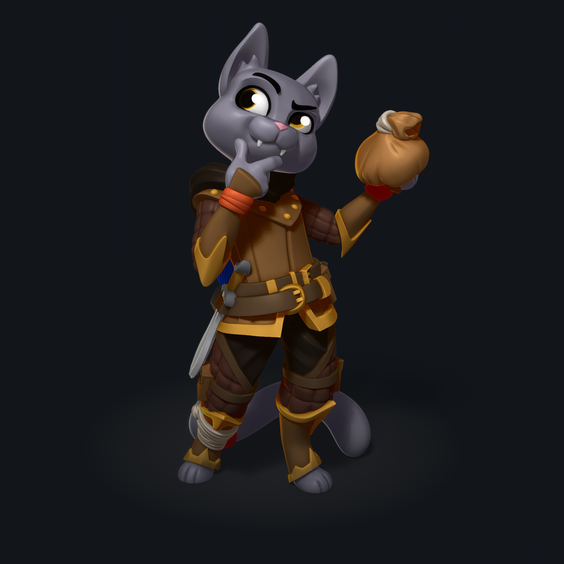 ArtStation - Cat Rogue Miniature