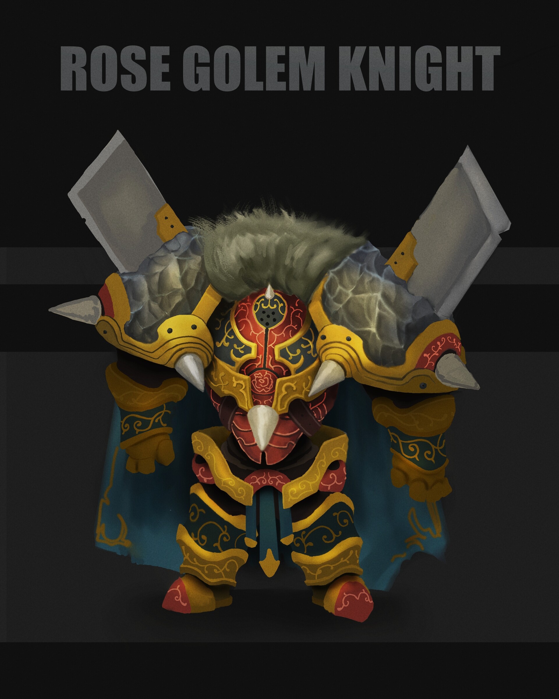 ArtStation - Rose Golemn Knight