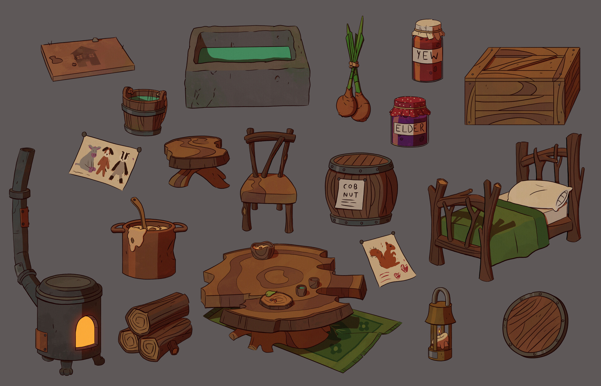 ArtStation - Badger's Hollow - Props