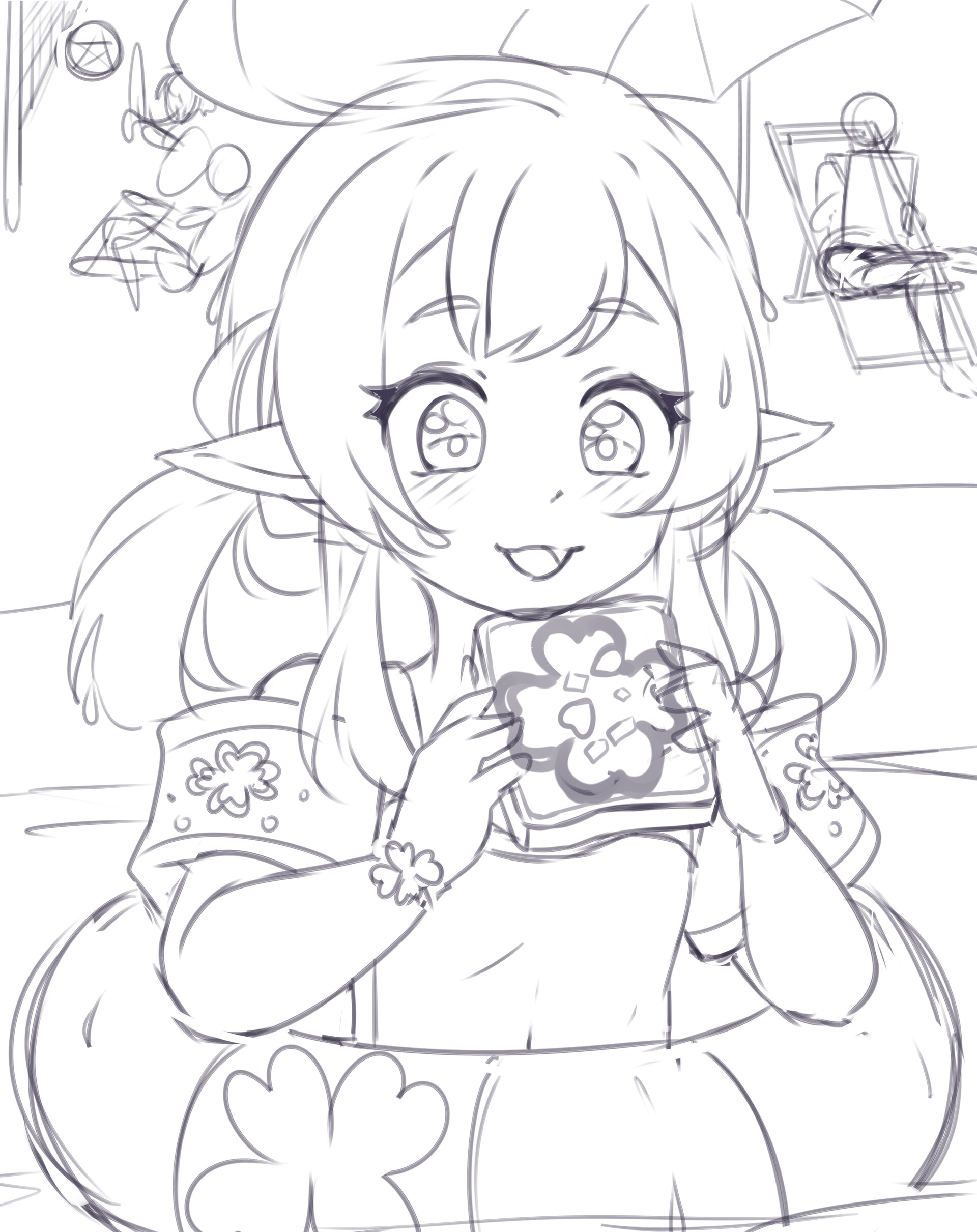 klee genshin impact coloring pages