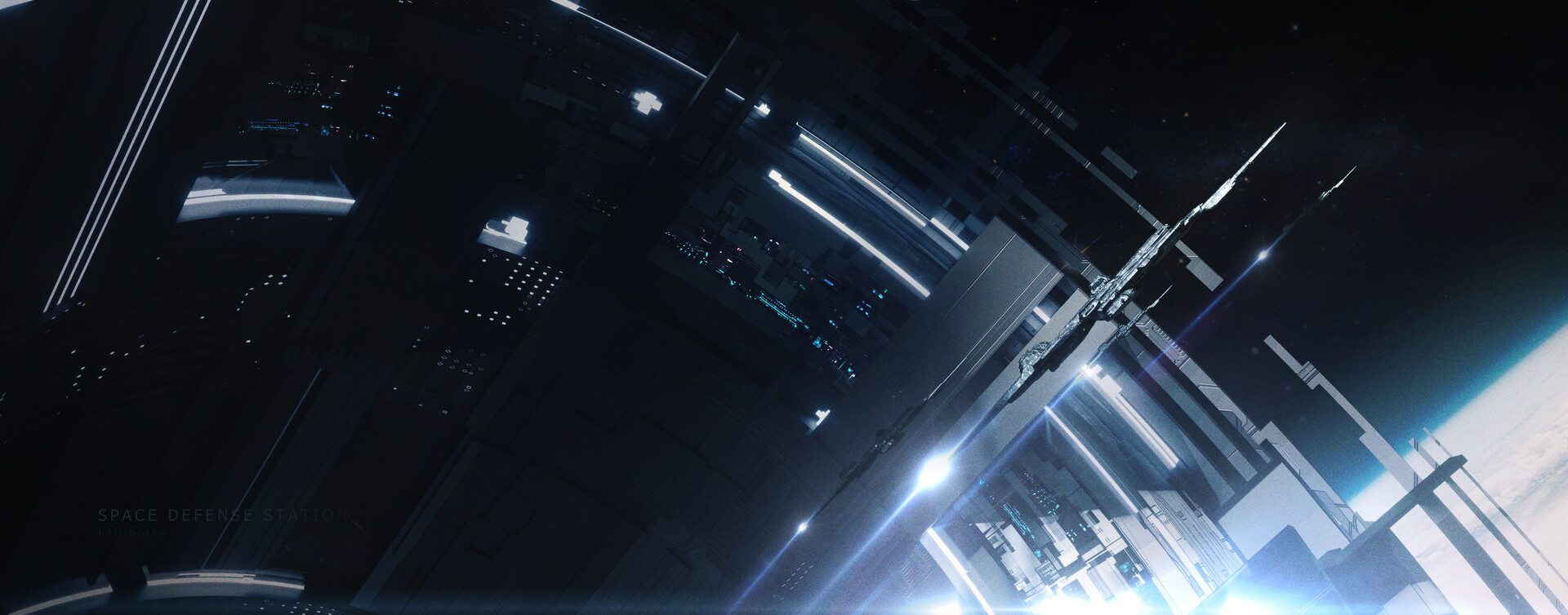 ArtStation - SPACE DEFENSE STATION