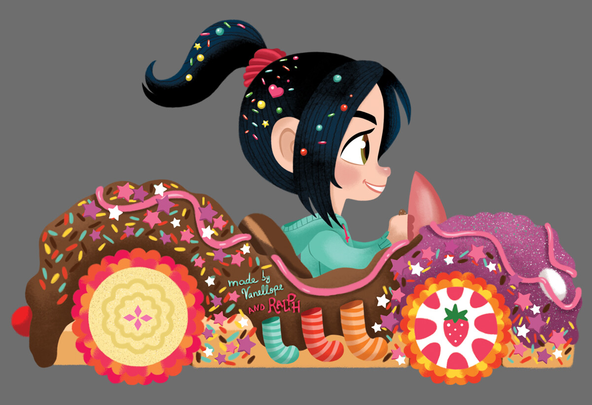 how to draw vanellope car