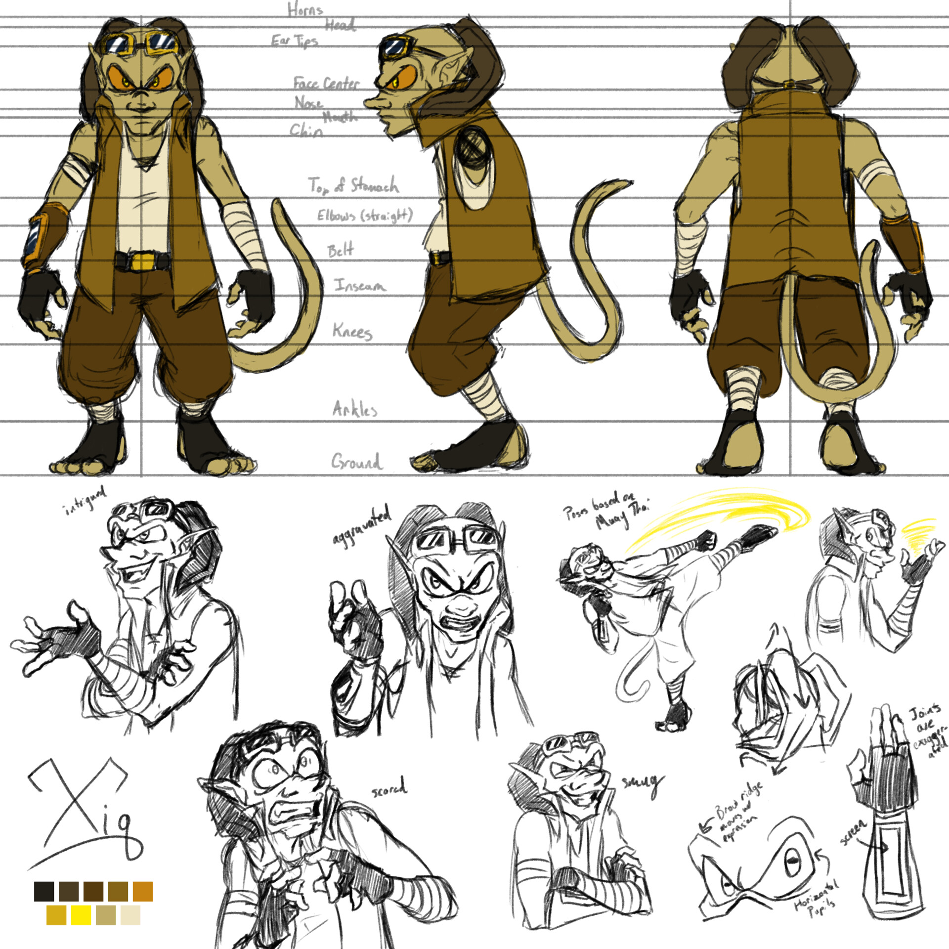 ArtStation - Character Sheets: Xiq and Winthorpe