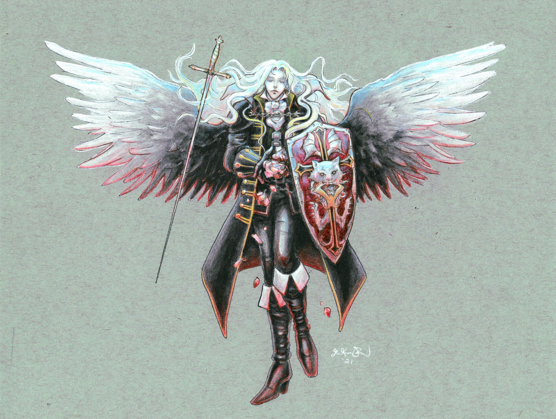 McKenna Powell - Alucard Castlevania Wing Cape Illustration