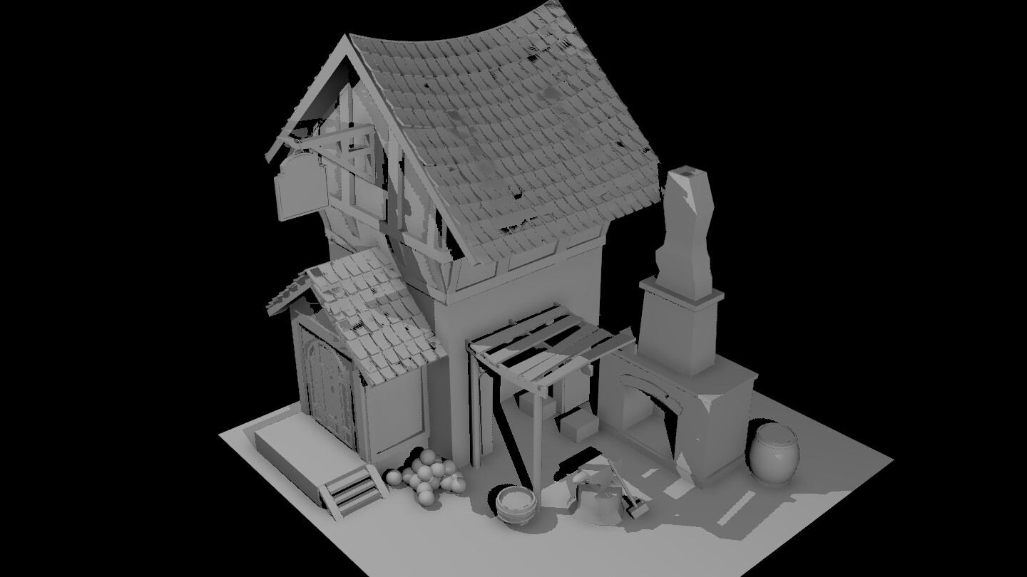 ArtStation - Stylized Medieval house