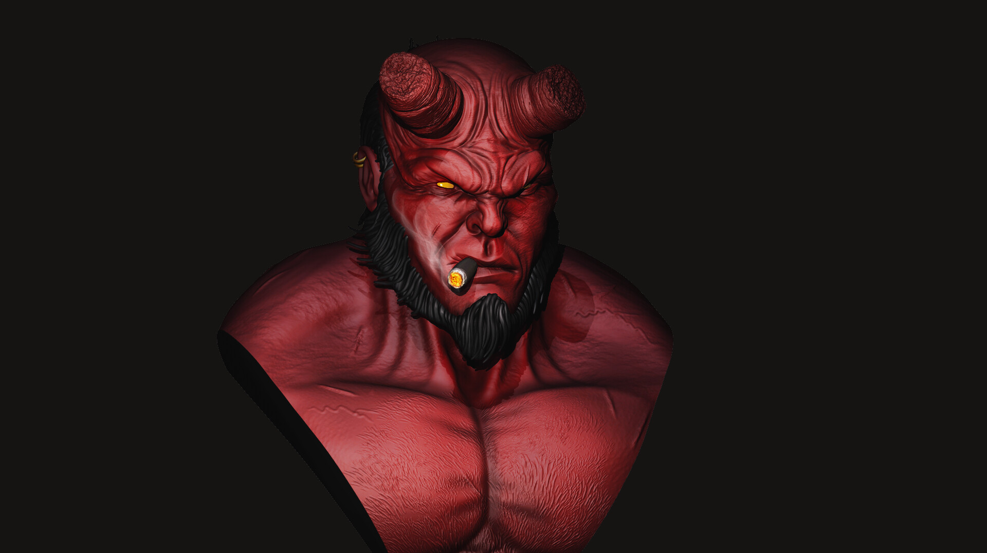 ArtStation - Hellboy Bust