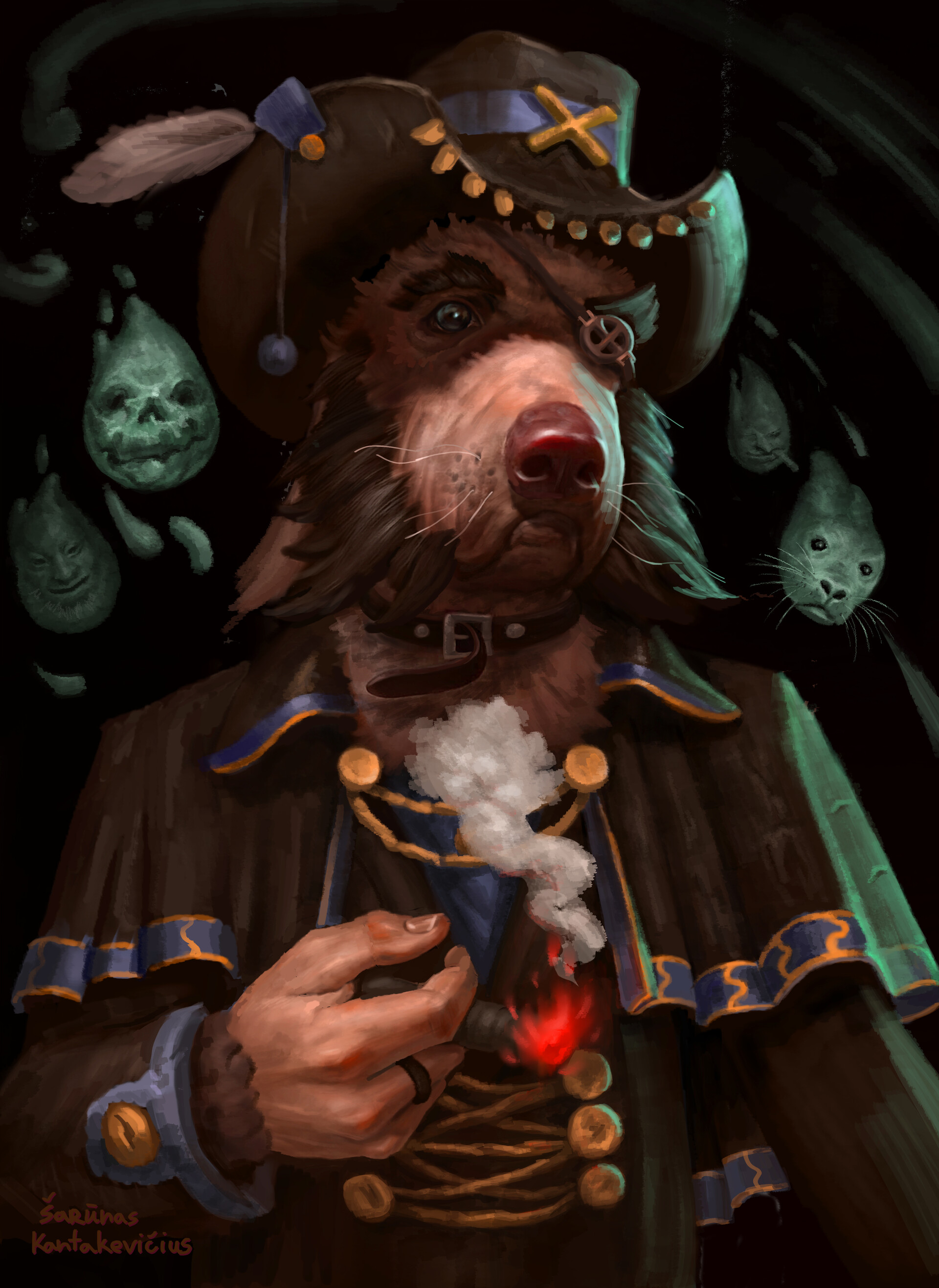 ArtStation - Sea wolf and his fluid thoughts