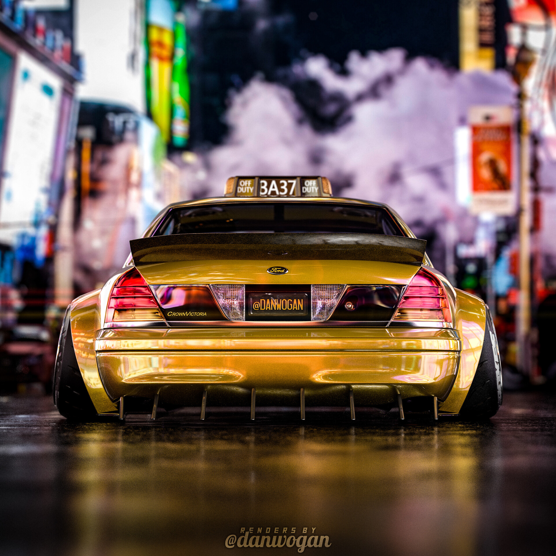 Daniel Wogan - Stanced NYC Drift Taxi 3D Render