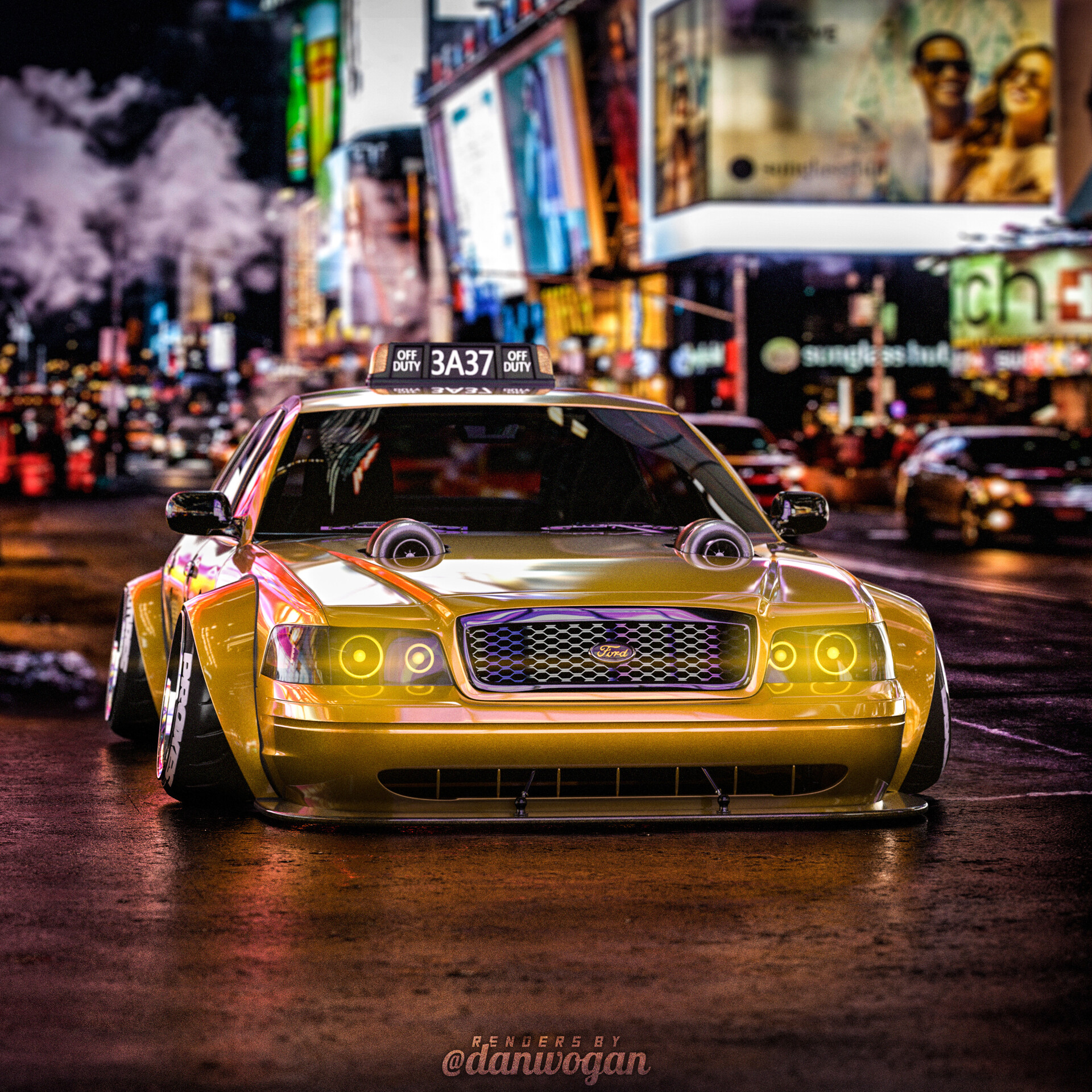 Daniel Wogan - Stanced NYC Drift Taxi 3D Render