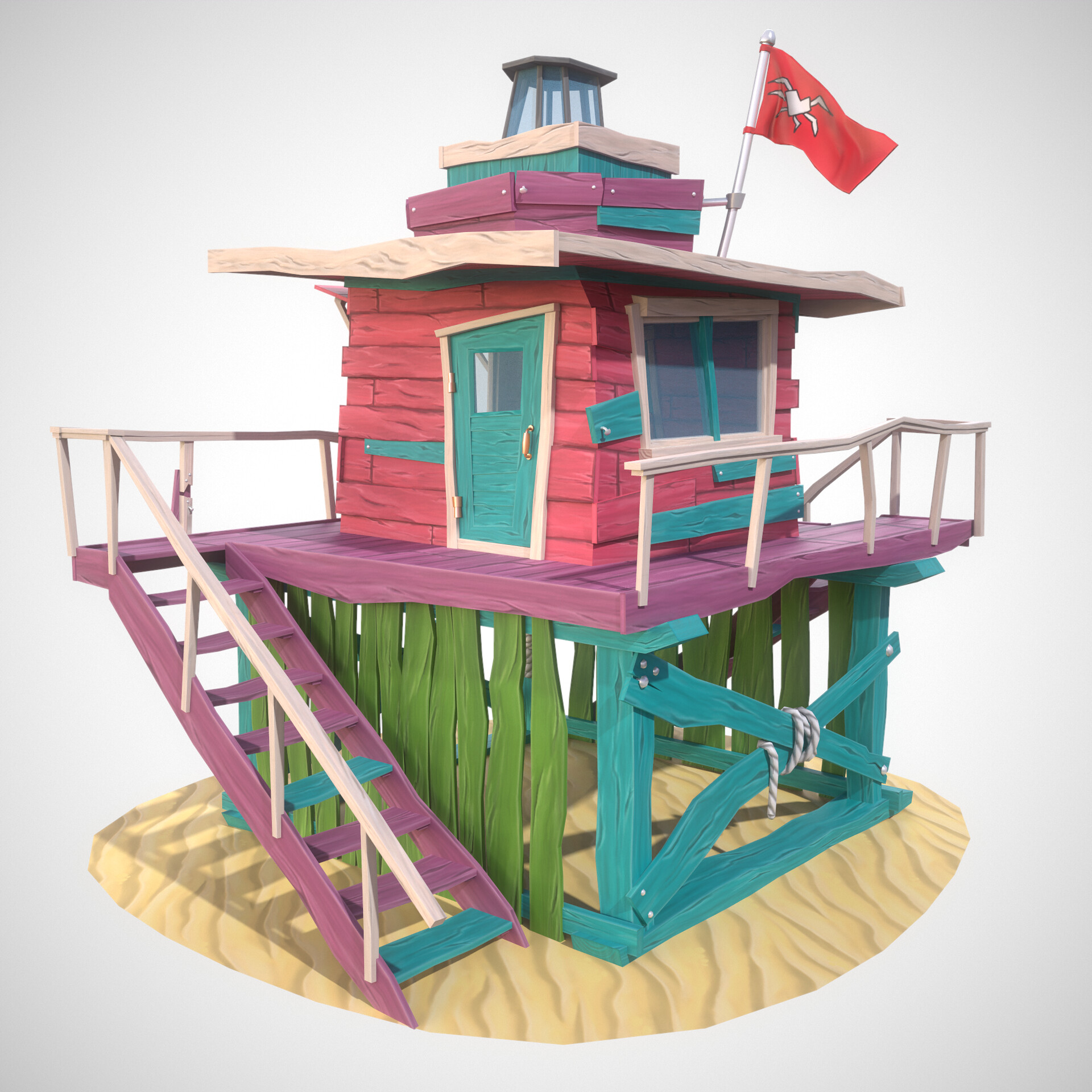 ArtStation - Yet another one lifeguard tower