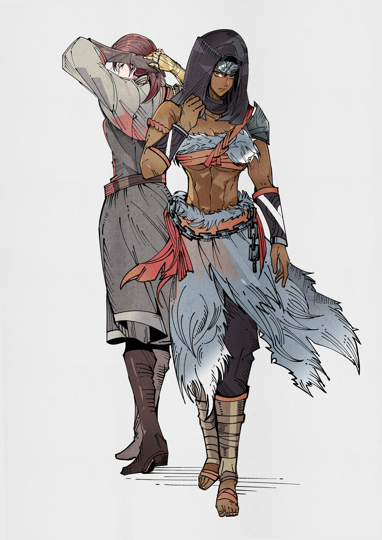 ArtStation - Millicent the Prosthesis-Wearer & Nepheli Loux the Warrior