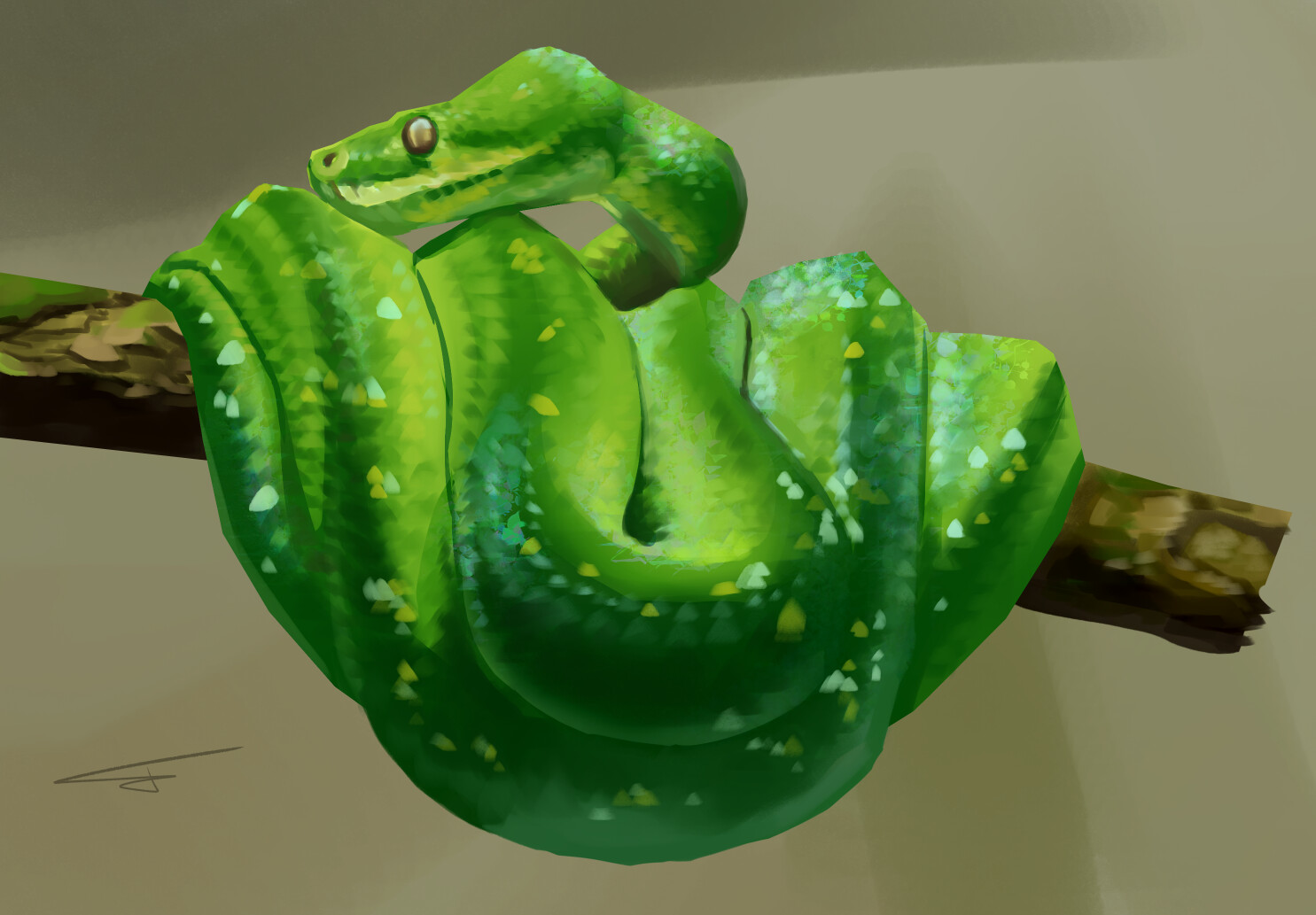 ArtStation - Snake - pattern study