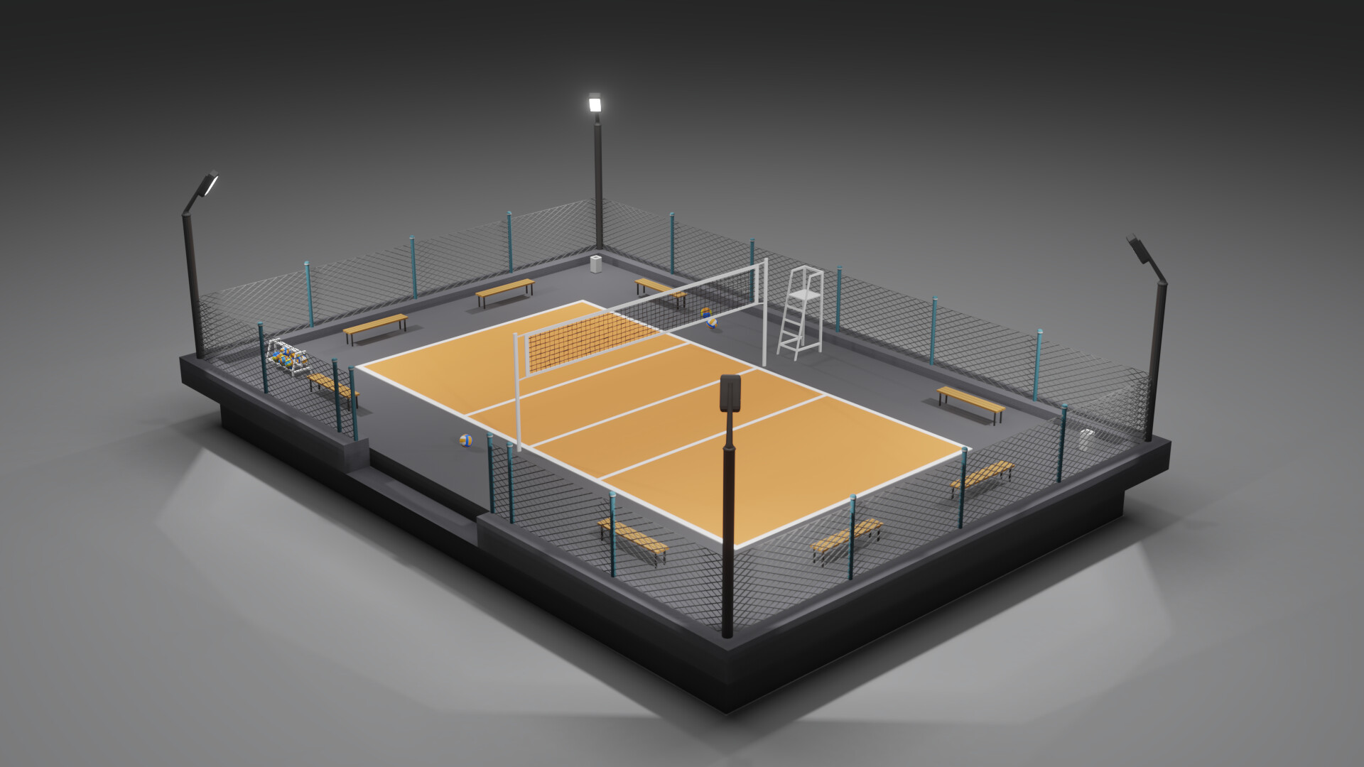 ArtStation - Volleyball Court