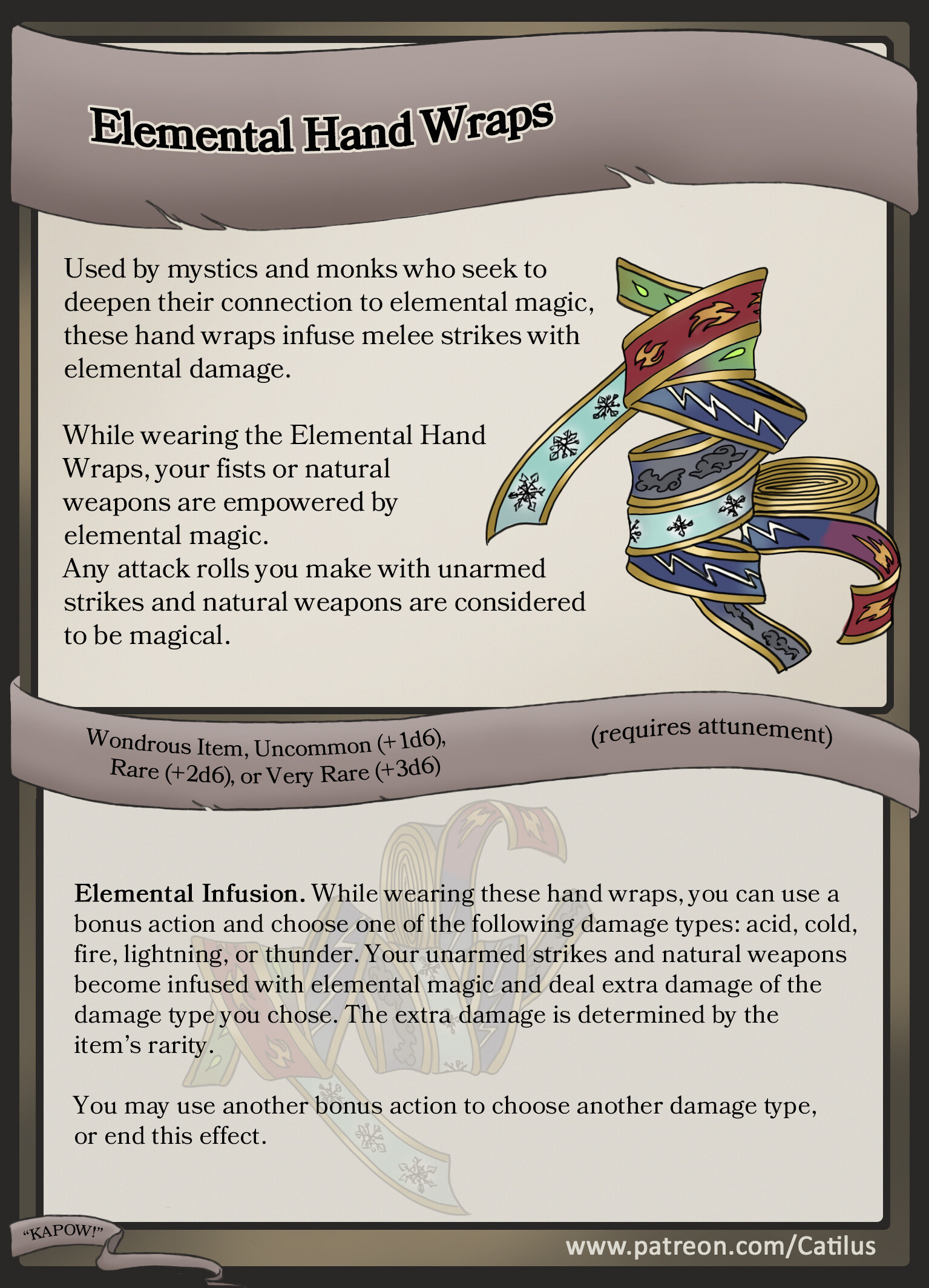 ArtStation - Elemental Hand Wraps – D&D Item