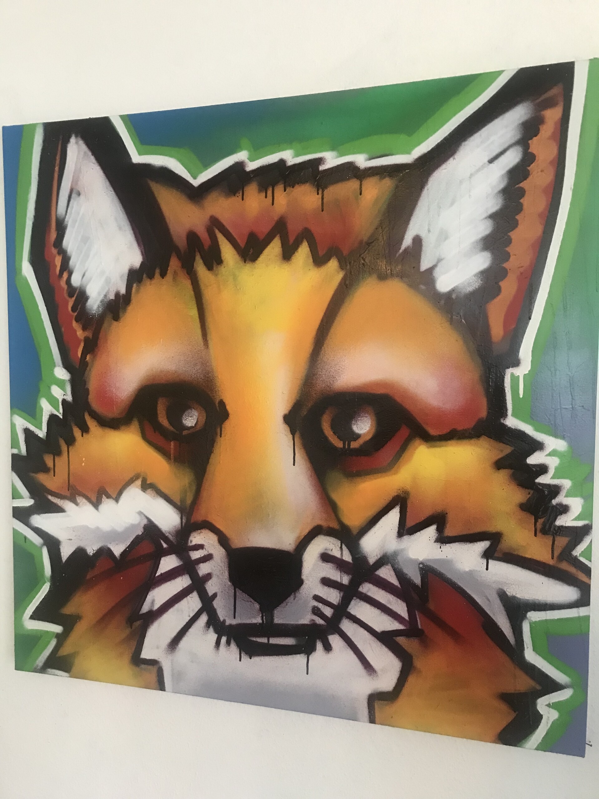 Fox Stencil Graffiti